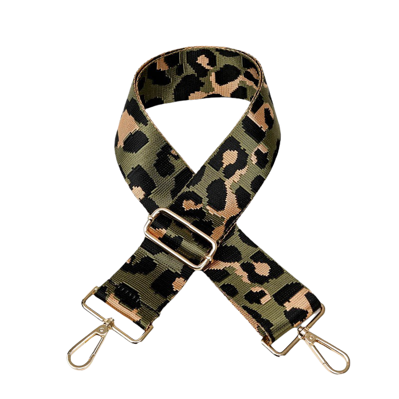 Olive Leopard Bag Strap - Gold Hardware – Babs+Birdie