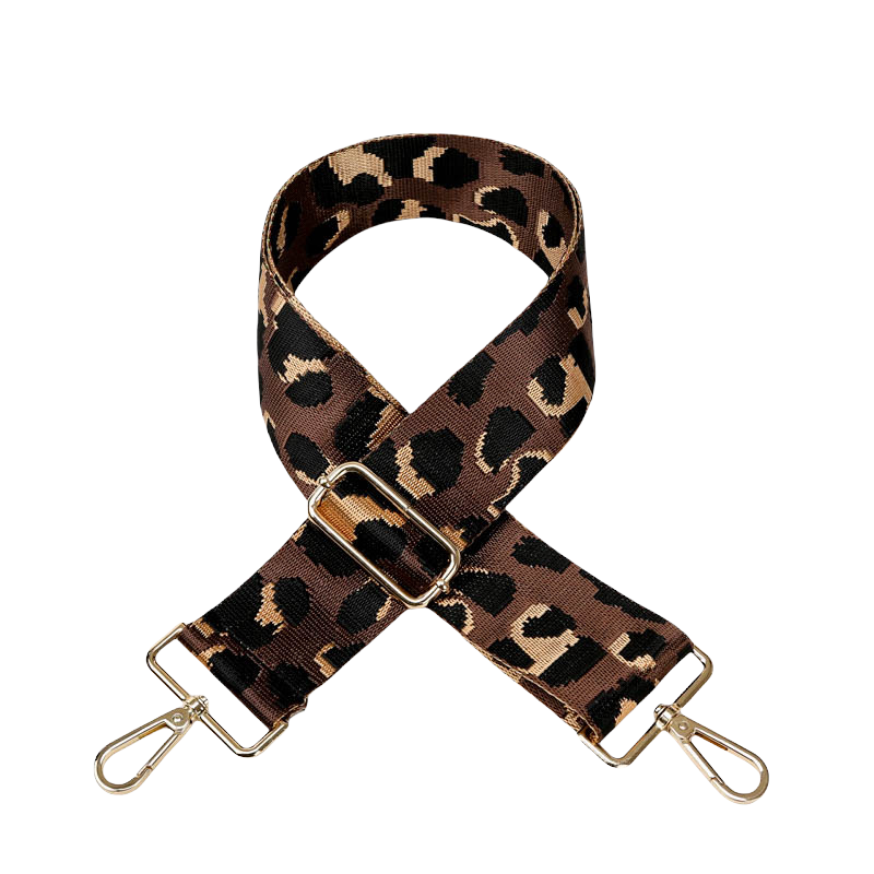 Brown Leopard Bag Strap - Gold Hardware – Babs+Birdie