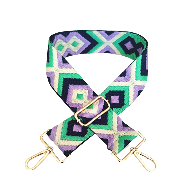 Purple & Teal Bag Strap - Gold Hardware – Babs+Birdie